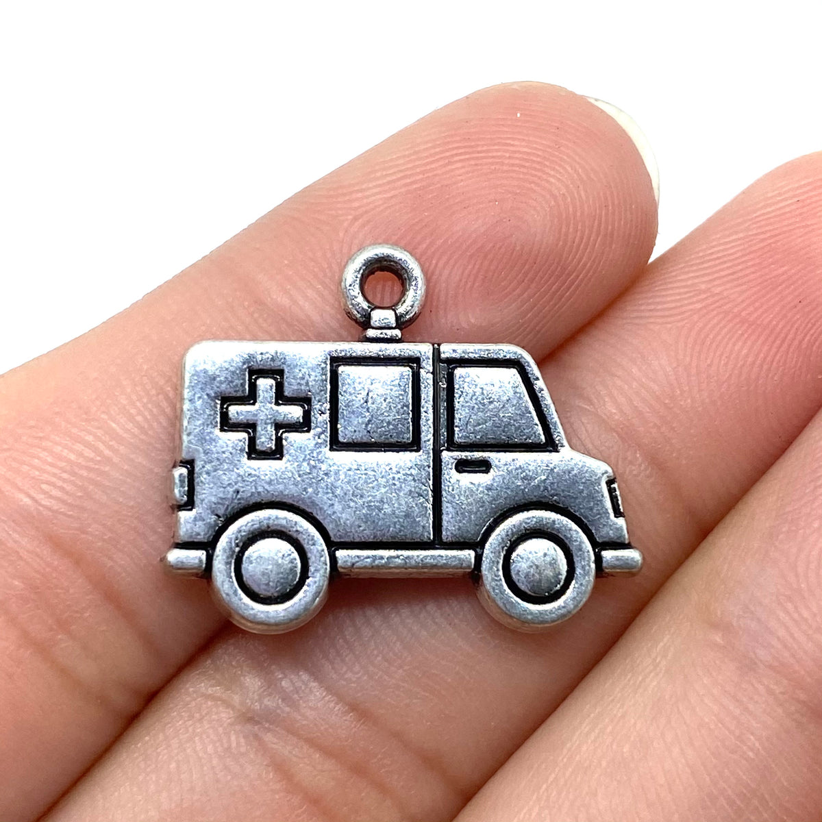 Silver Ambulance Charm | Ambulance Charm | By The Picket Fence